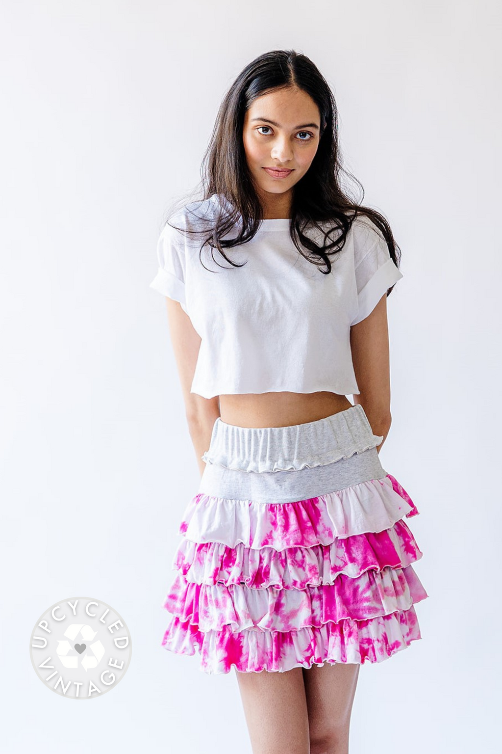 Ruffle Tie Dye Skirt | GOAT Vintage